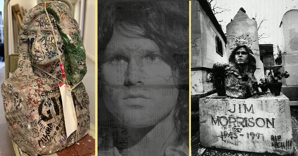Recuperan busto de Jim Morrison robado hace 37 años de su tumba - Poetripiados